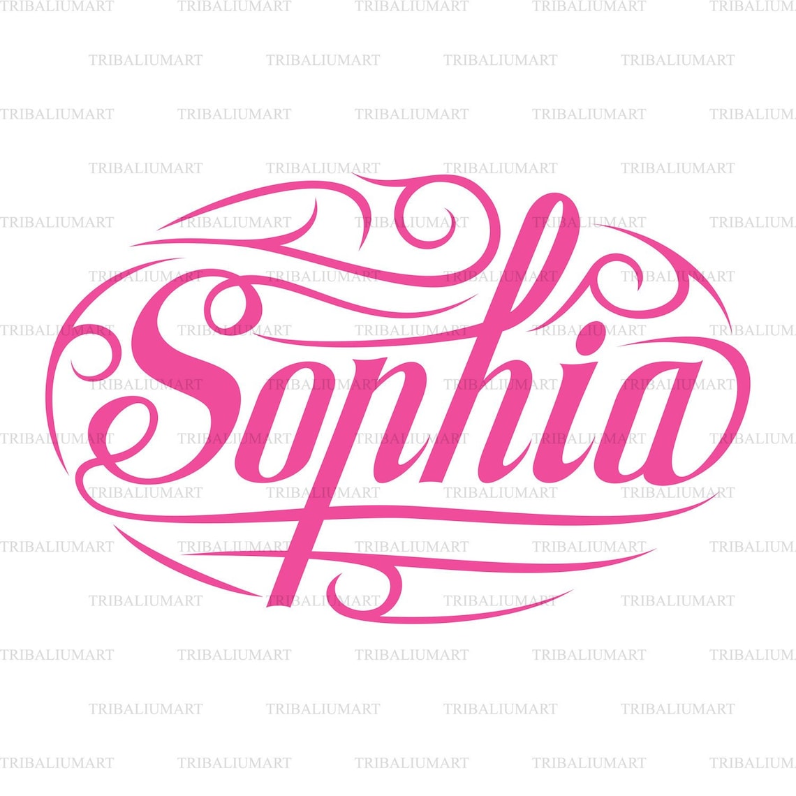 Female Name Sophia. Cut Files for Cricut. Clip Art Silhouette - Etsy
