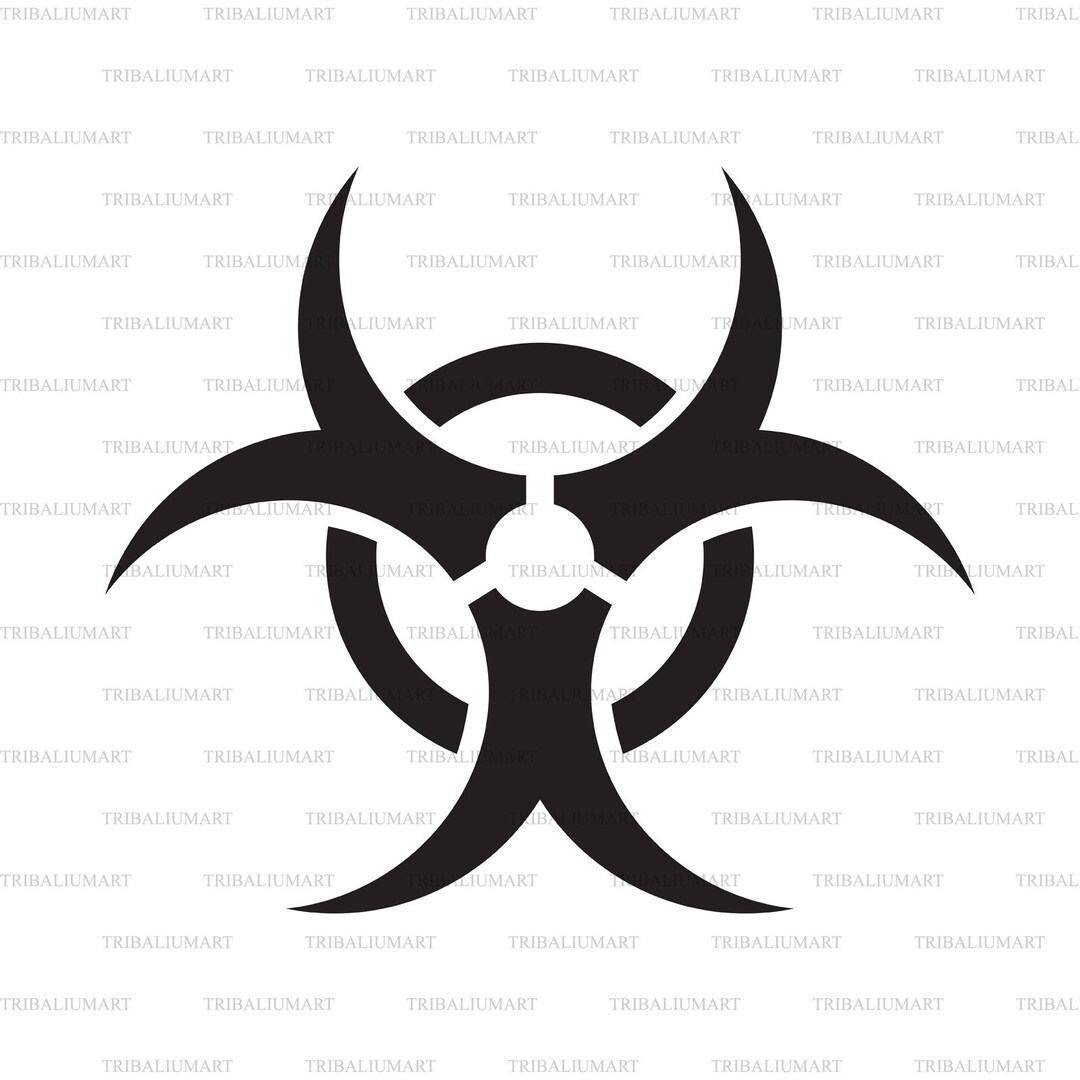 Biohazard Symbol . Cut Files for Cricut. Clip Art Silhouettes (eps, Svg ...