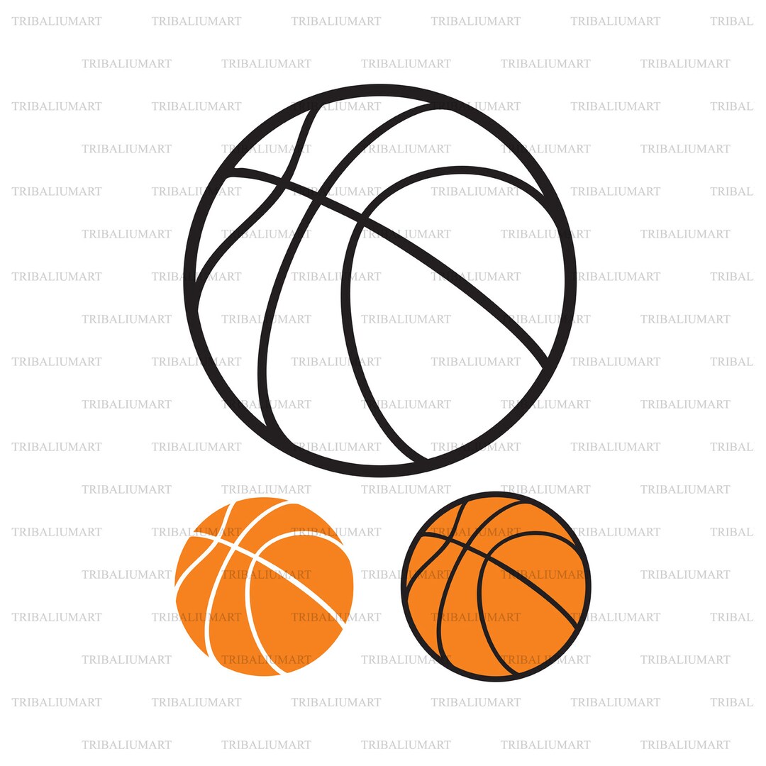 Basketball Ball. Cut Files for Cricut. Clip Art Silhouettes (eps, Svg ...