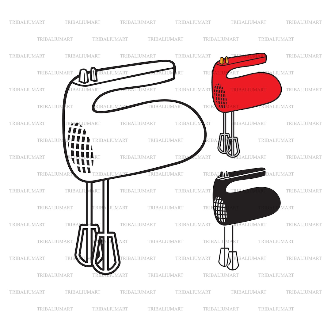 Kitchen Hand Mixer. Cut Files for Cricut. Clip Art (eps, Svg, Pdf, Png ...