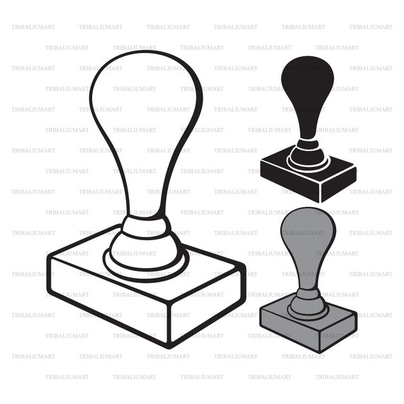 Round Rubber Stamp Clip Art