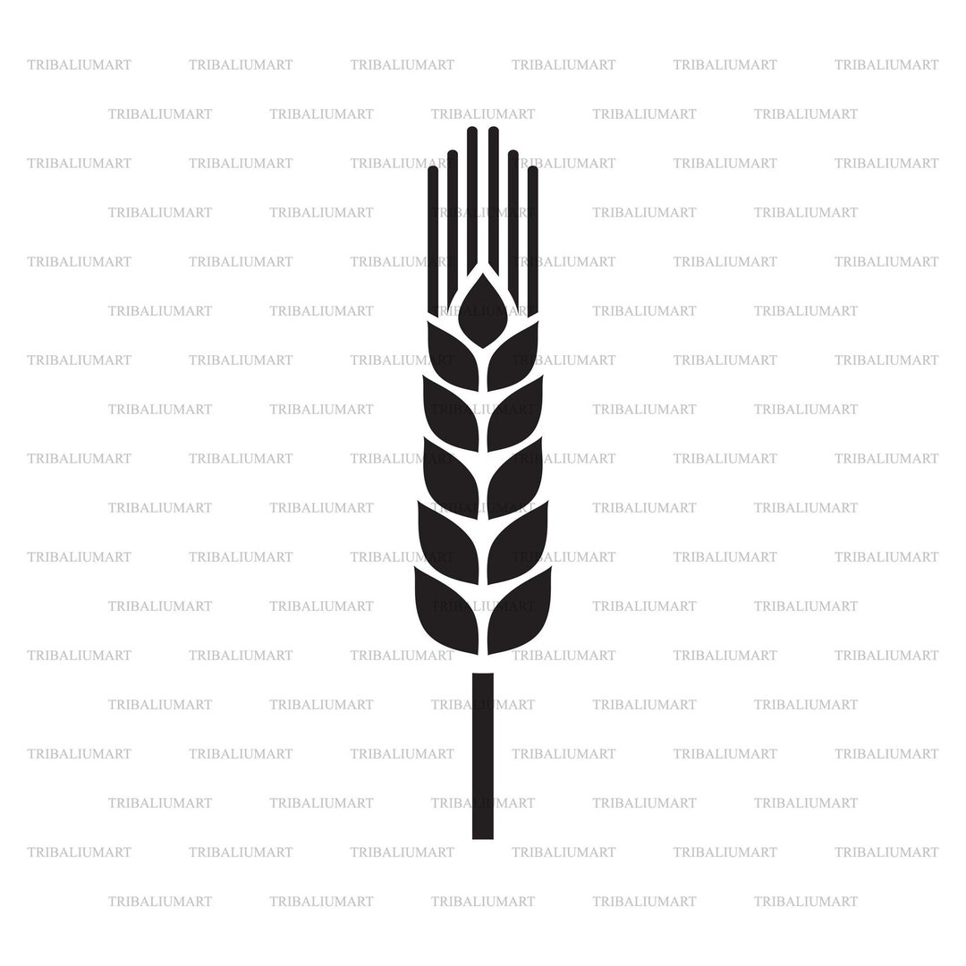 Wheat Ear. Cut Files for Cricut. Clip Art Silhouettes (eps, Svg, Pdf ...