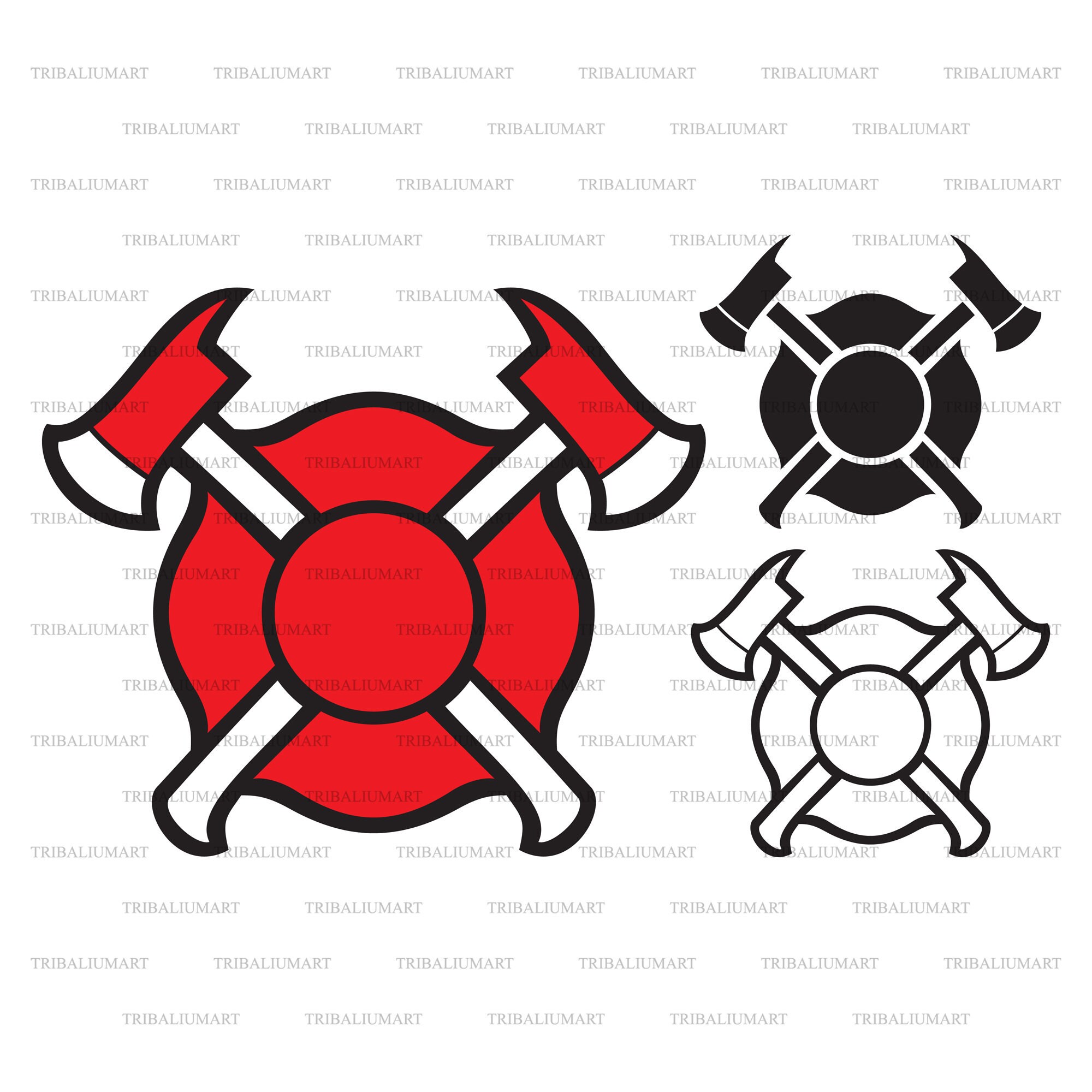 Fire Department or Firefighters Maltese Cross Symbol. Cut Files for ...