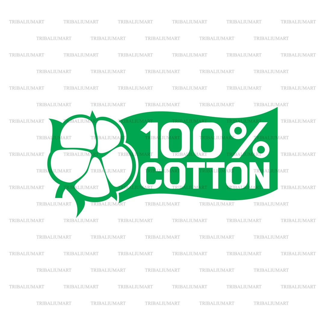 100 Percent Cotton Symbol. Cut Files for Cricut. Clip Art Silhouette ...