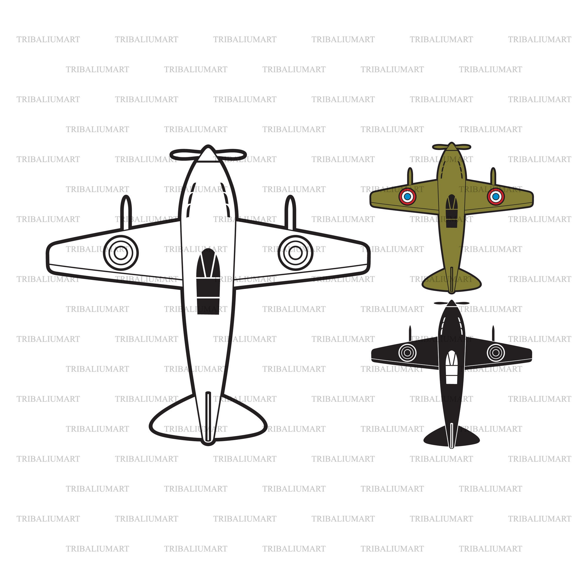 Plane airplane. Cut files for Cricut. Clip Art silhouettes | Etsy