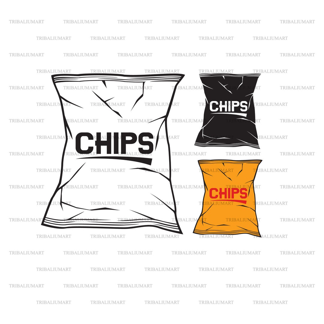 Potato Chips Bag. Cut Files for Cricut. Clip Art (eps, Svg, Pdf, Png ...