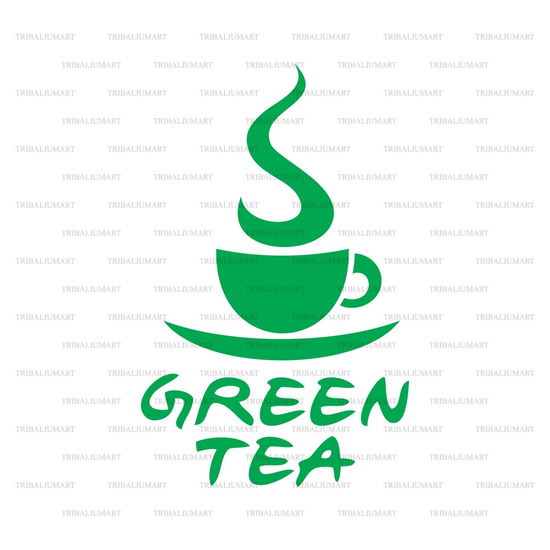 Green Tea Design. Cut Files for Cricut. Clip Art (eps, Svg, Pdf, Png ...