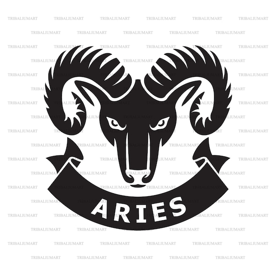 Aries Zodiac Sign horoscope Symbol Astrology Icon. Cut | Etsy