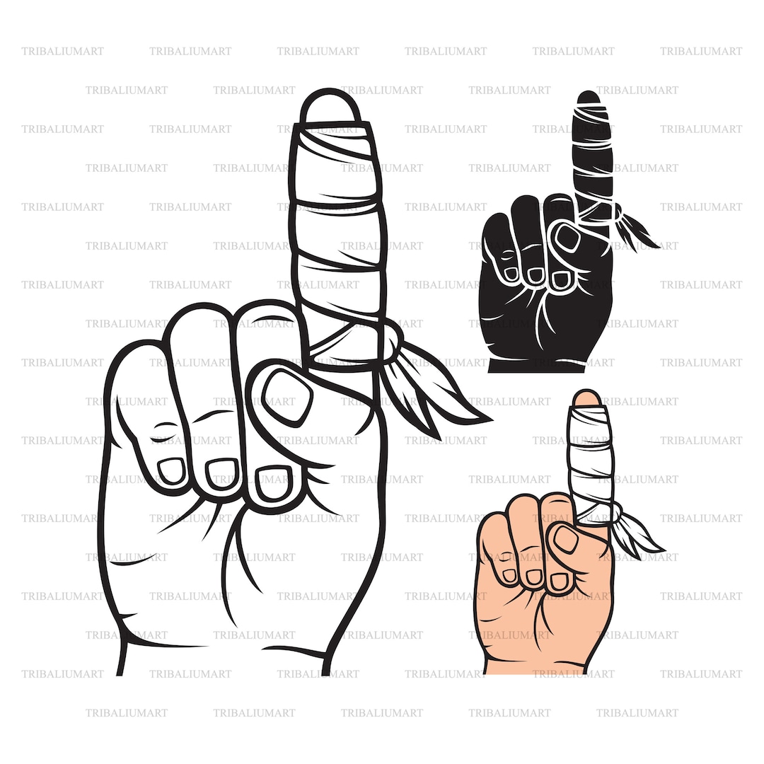 Bandage Finger (white Gauze). Cut Files for Cricut. Clip Art ...
