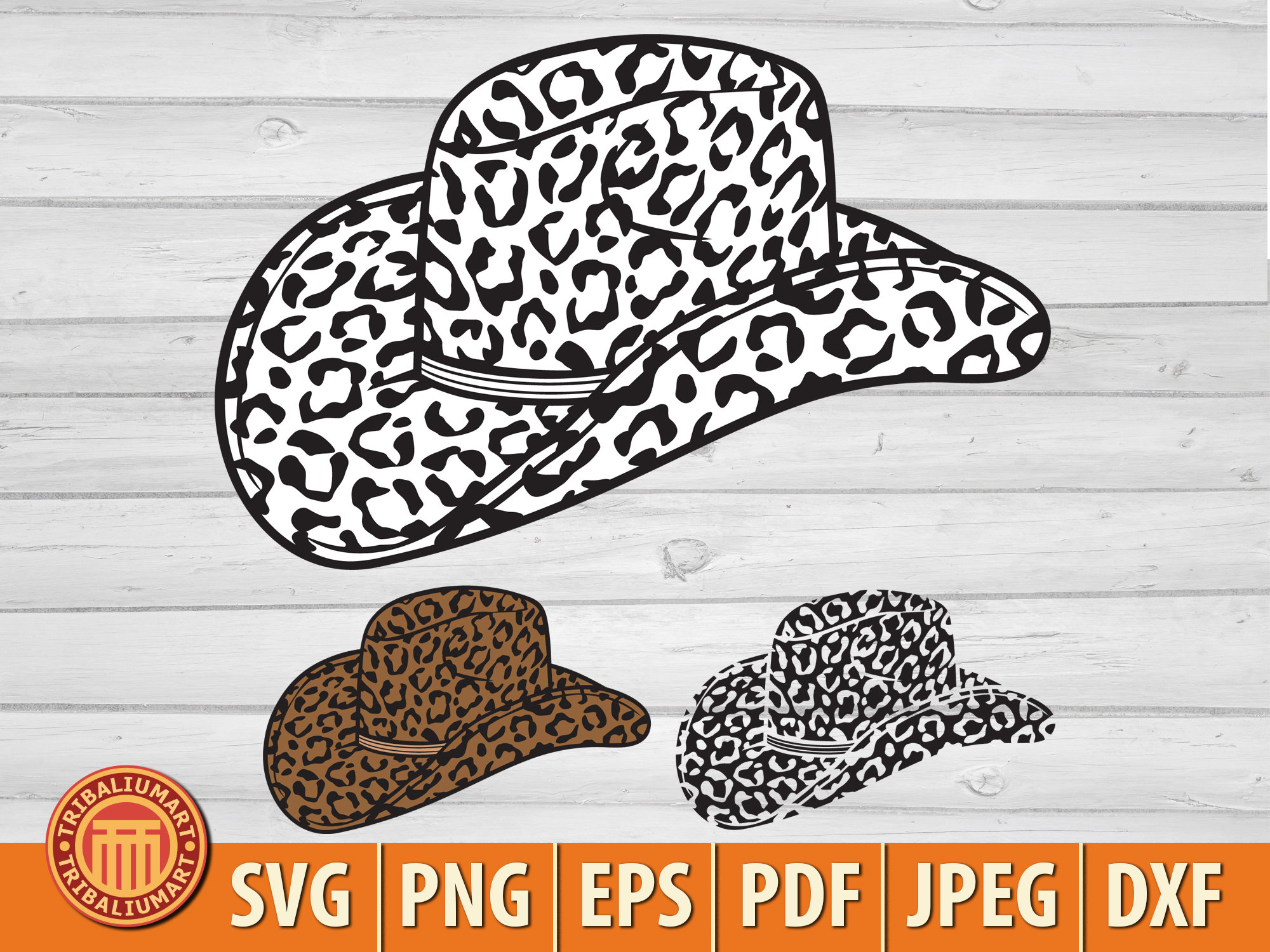 Cowboy Hat With Leopard Print. Cut Files for Cricut. Clip Art - Etsy