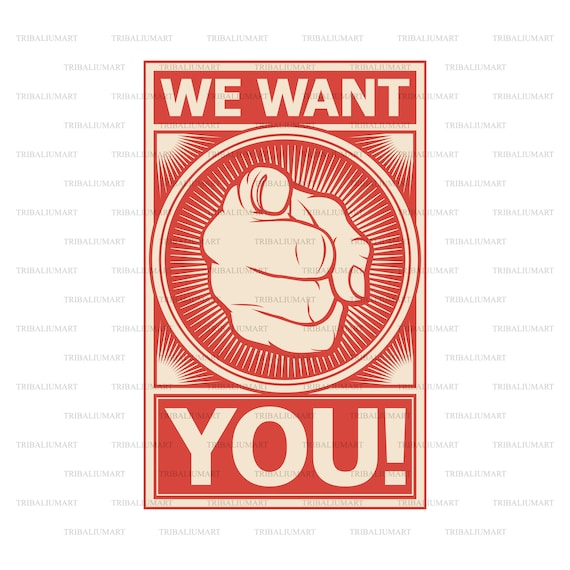We Want You Poster. Cut Files for Cricut. Clip Art Silhouettes - Etsy
