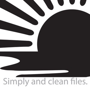 Sunset. Cut Files for Cricut. Clip Art Silhouette (eps, Svg, Pdf, Png ...