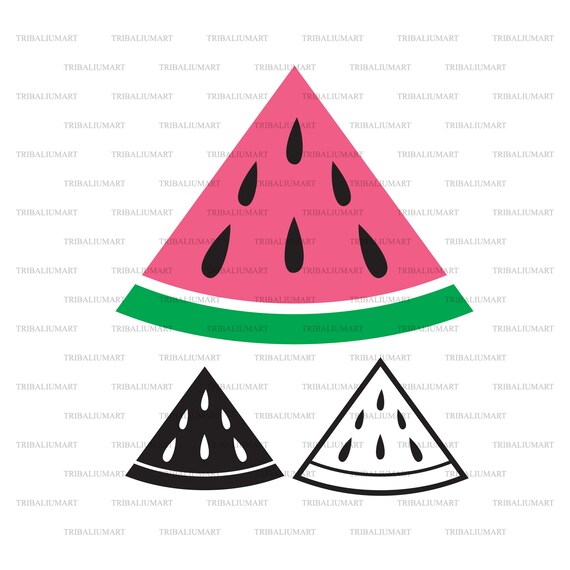 Watermelon slice. Cut files for Cricut. Clip Art eps svg | Etsy