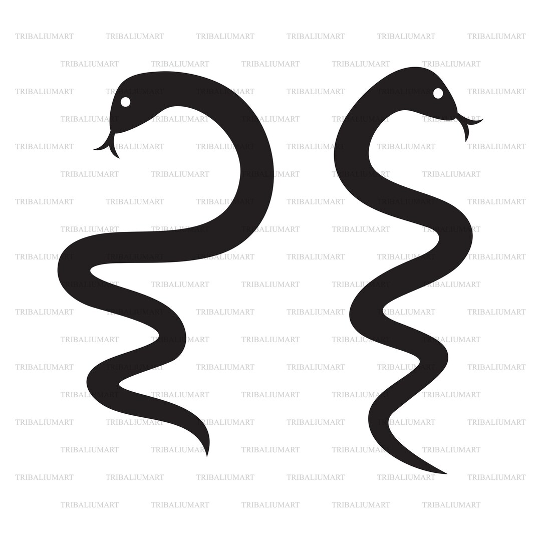 Snakes. Cut File for Cricut. Clip Art Silhouette (eps, Svg, Pdf, Png ...