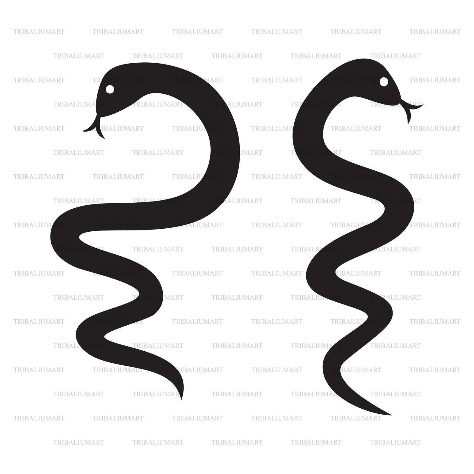 Snakes. Cut File for Cricut. Clip Art Silhouette eps Svg - Etsy