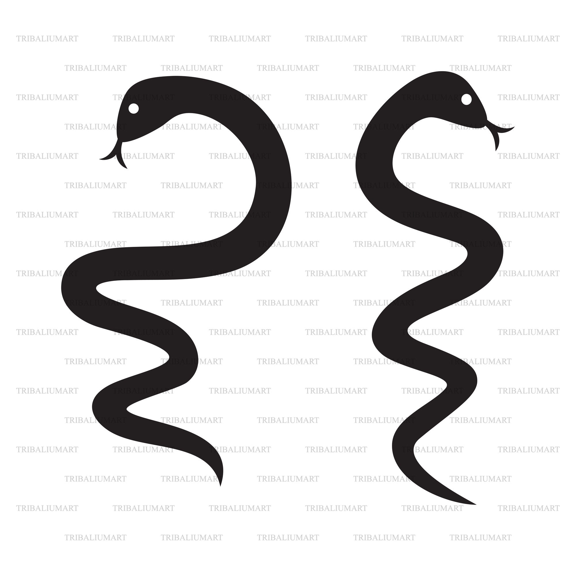 Snakes. Cut file for Cricut. Clip Art silhouette eps svg | Etsy