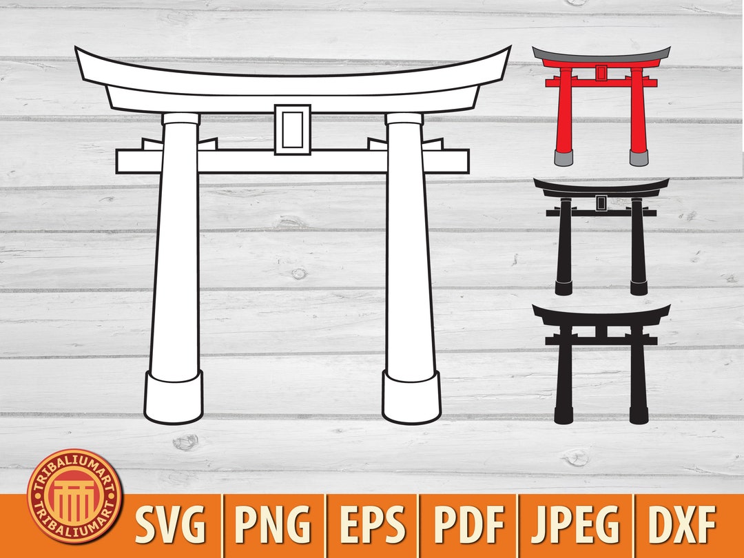 Japanese Torii Gate (asian Temple Icon, Japan Design). Cut Files for ...