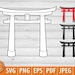 Japanese Torii Gate asian Temple Icon, Japan Design. Cut Files for ...
