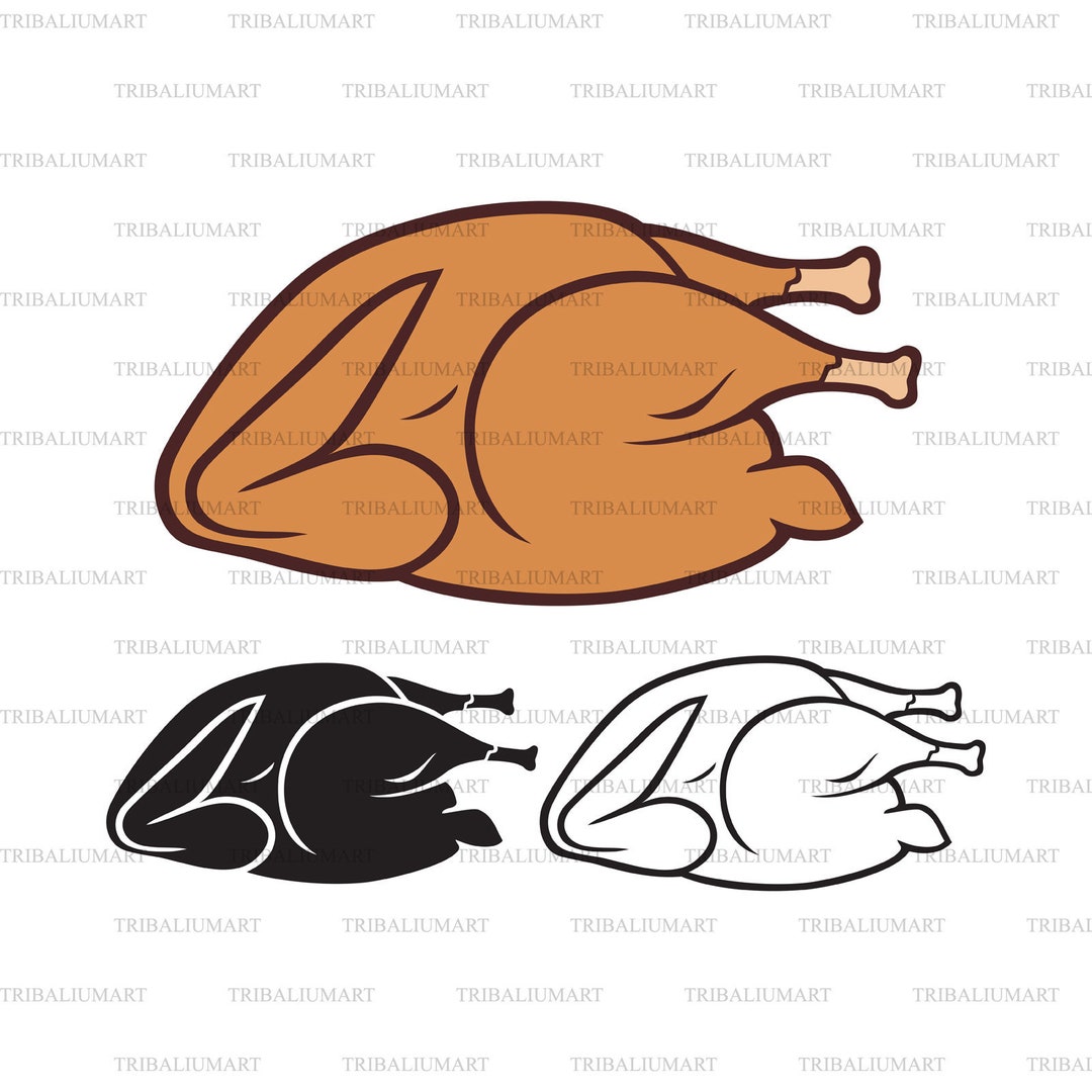 Roasted Chicken. Cut Files for Cricut. Clip Art (eps, Svg, Pdf, Png ...