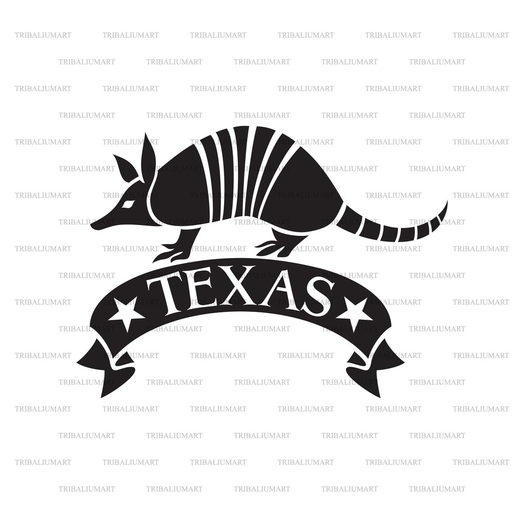 Texas Design With Armadillo Animal (the Lone Star State). Cut Files for ...