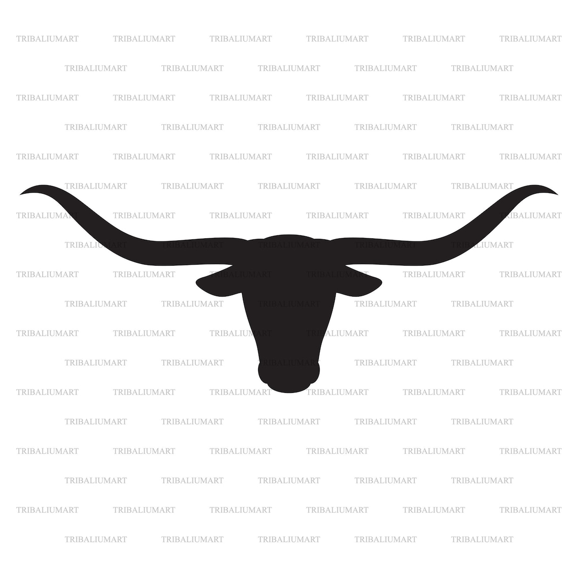 Longhorn Head (texas Design, Bull or Cow Icon). Cut Files for Cricut ...