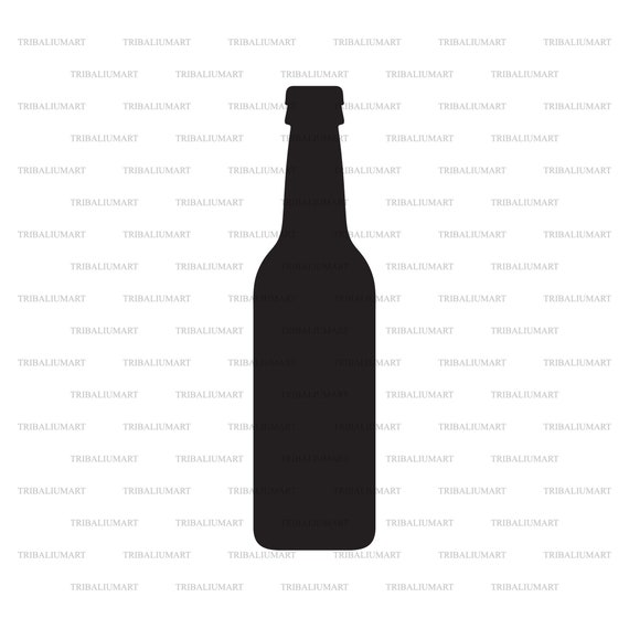 Beer Bottle. Cut Files for Cricut. Clip Art Silhouettes eps | Etsy