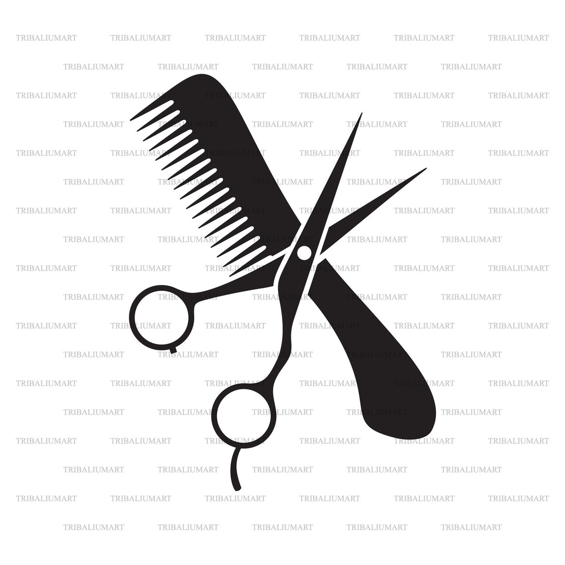 Hair Salon Design Scissors and Comb hair Dresser Hairstylist - Etsy