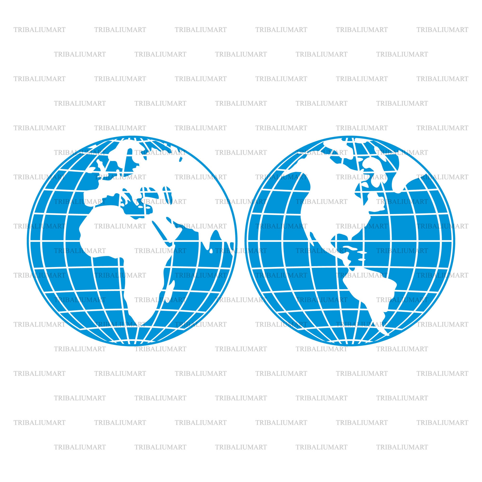 World Globe. Cut Files for Cricut. Clip Art Silhouettes eps - Etsy