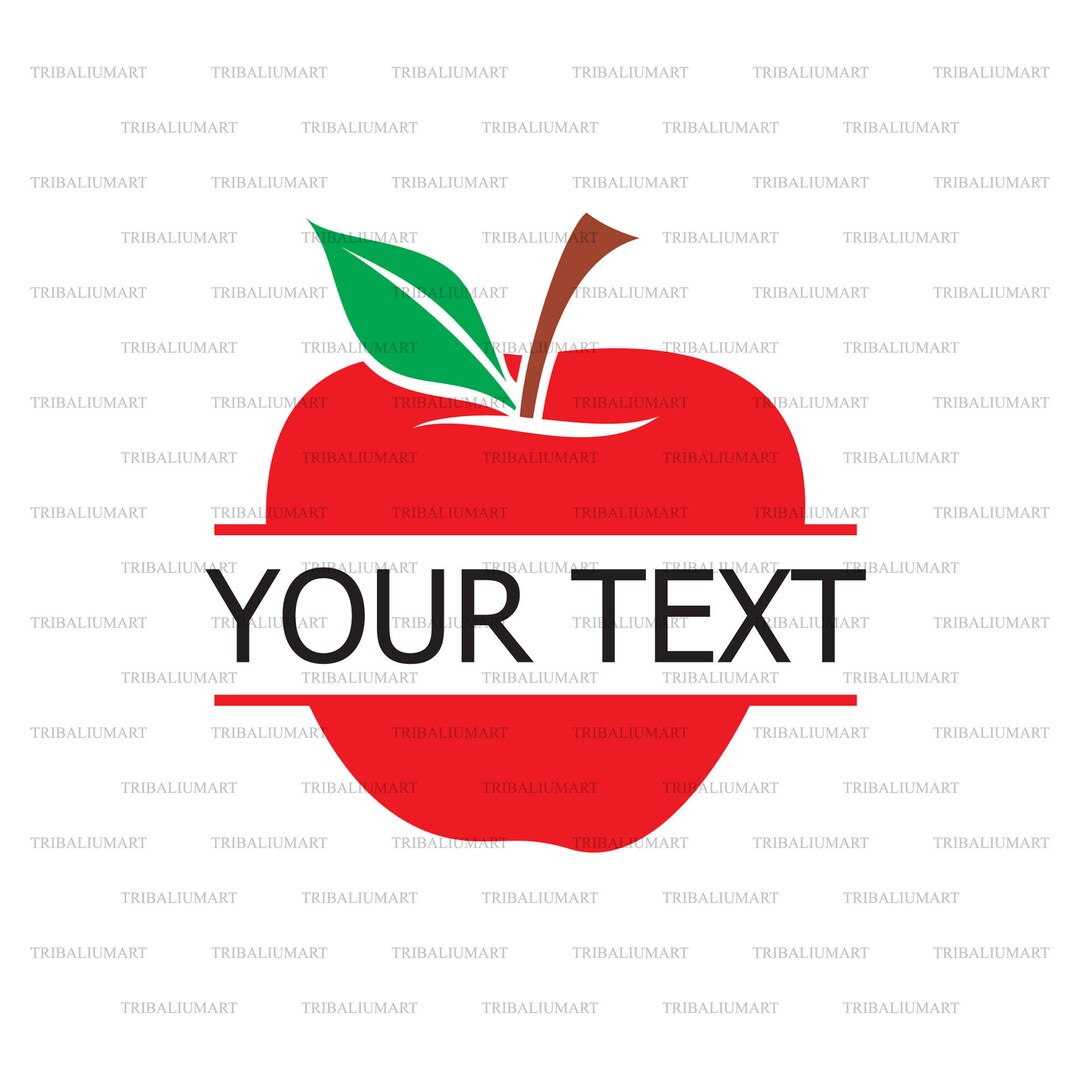 Apple Monogram Design. Cut Files for Cricut. Clip Art Silhouette (eps ...