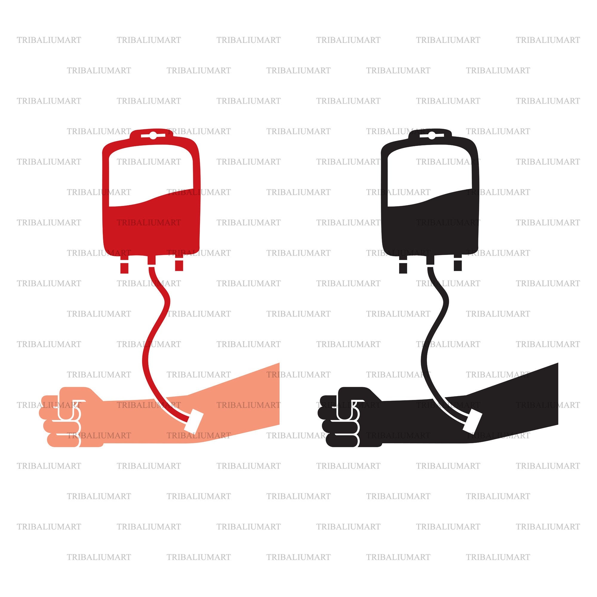 Blood Donation Concept bag With Blood and Hand. Cut Files | Etsy