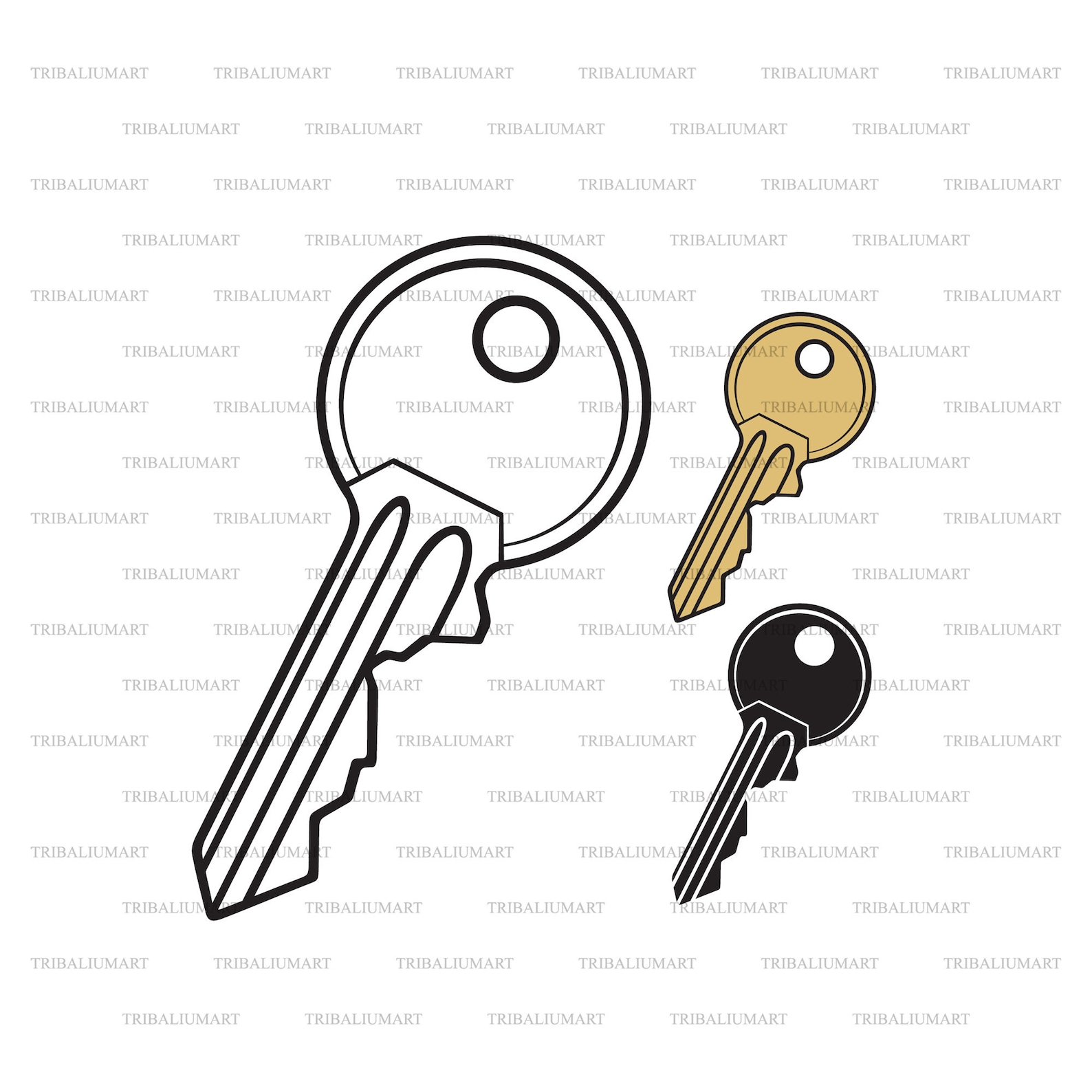House Keys. Cut Files for Cricut. Clip Art Silhouettes eps - Etsy