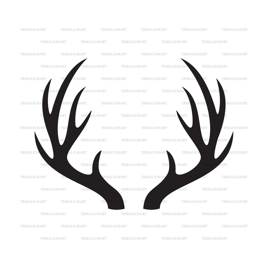 Deer Antlers Or Horns Cut Files For Cricut Clip Art Silhouettes Eps