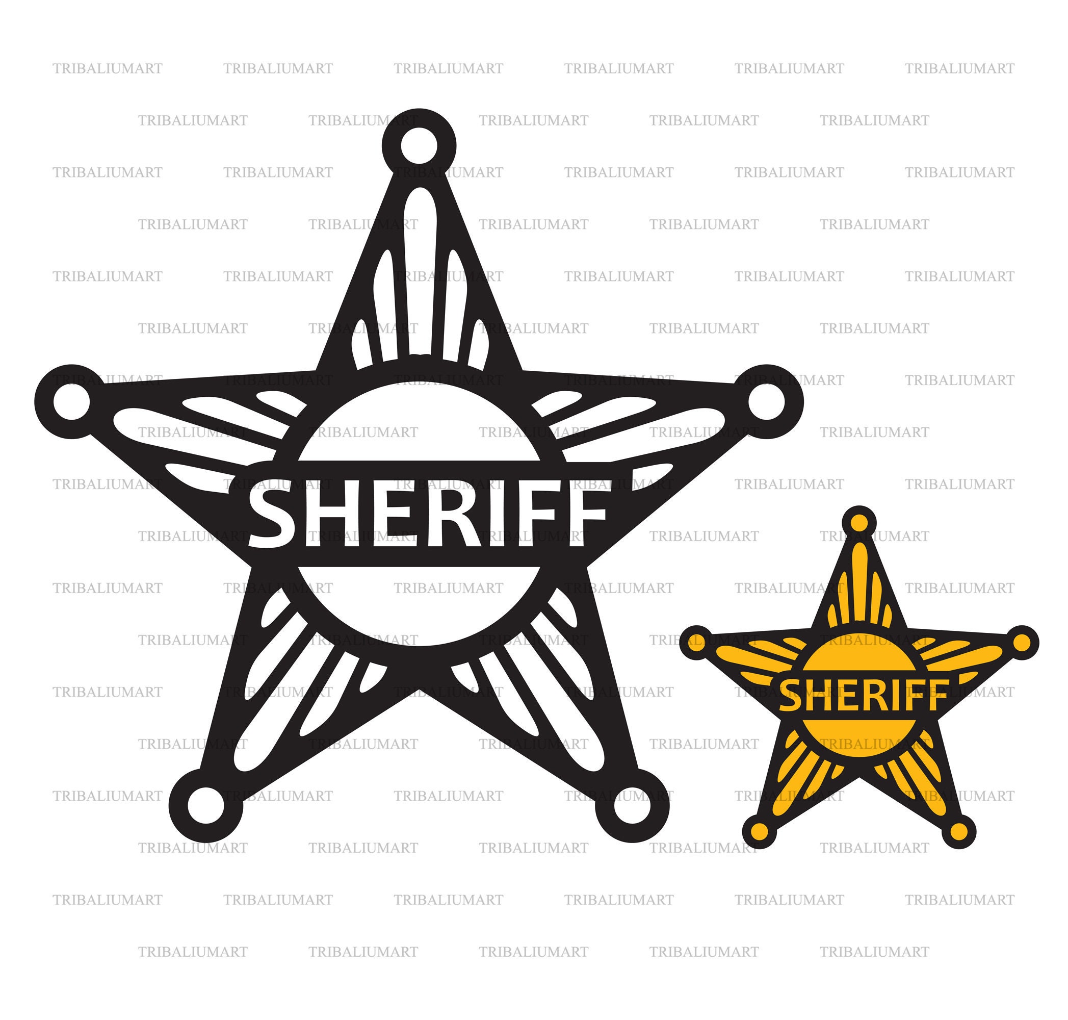 Sheriff Badge sheriff Star. Cut Files for Cricut. Clip Art - Etsy