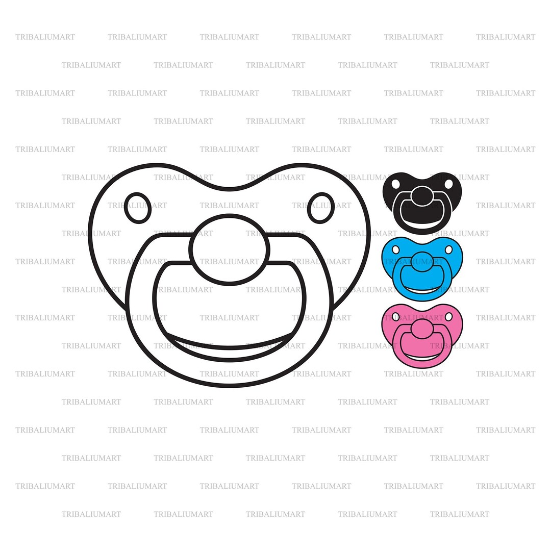 Pacifier. Cut Files for Cricut. Clip Art (eps, Svg, Pdf, Png, Dxf, Jpeg ...