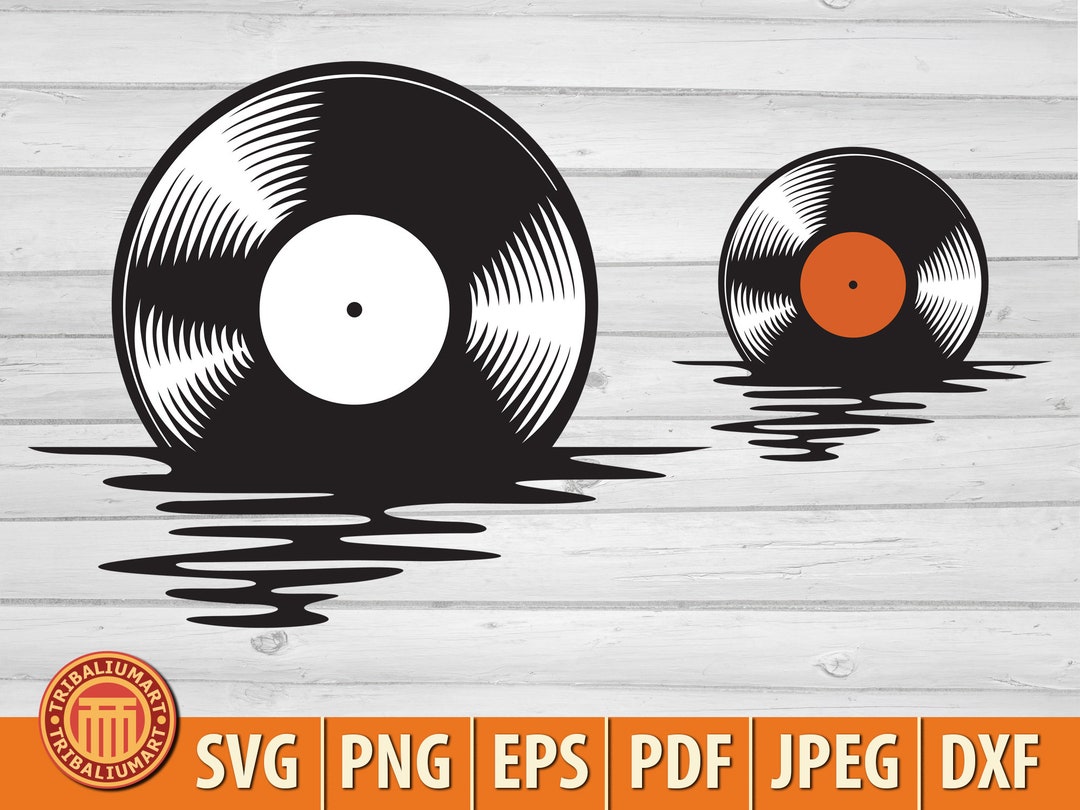 Vinyl Disc Sunset Reflection (record). Cut Files for Cricut. Clip Art ...