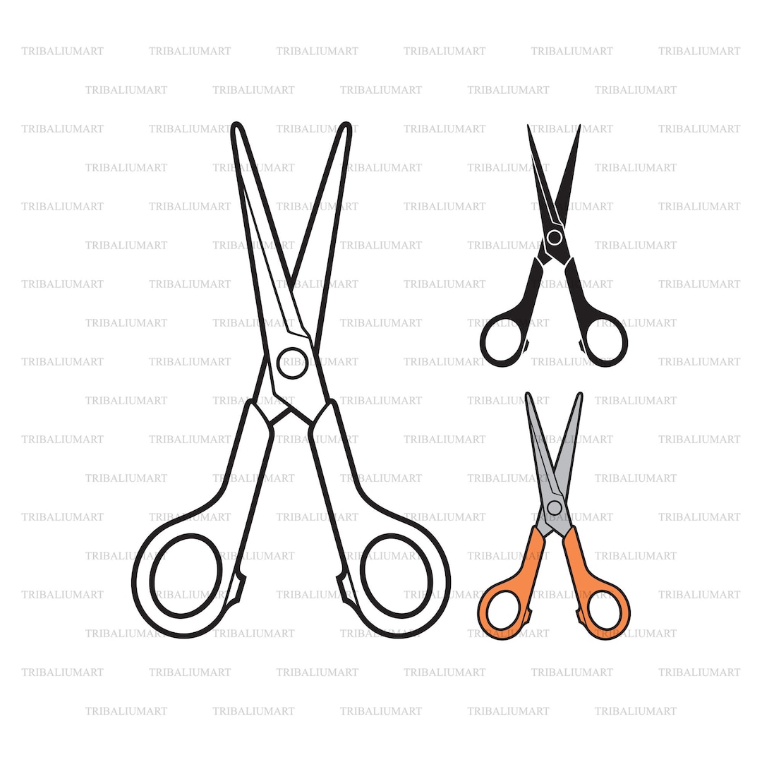 Scissors. Cut Files for Cricut. Clip Art (eps, Svg, Pdf, Png, Dxf, Jpeg ...