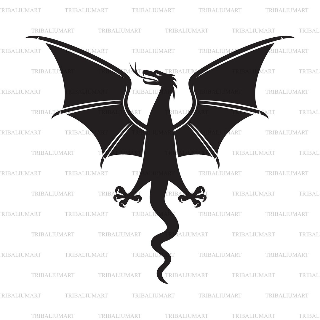 Dragon. Cut Files for Cricut. Clip Art Silhouette (eps, Svg, Pdf, Png ...