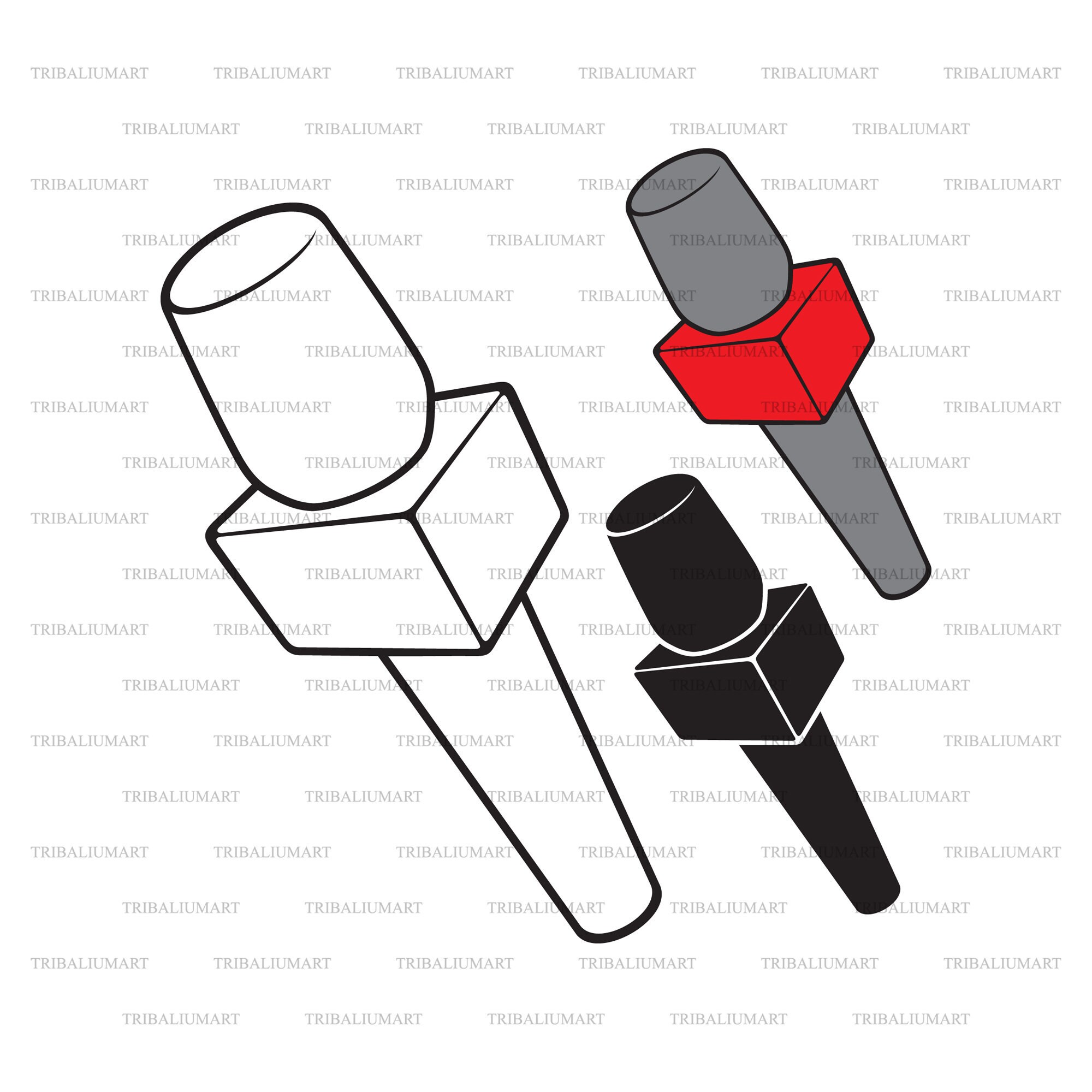 News Microphone. Cut Files for Cricut. Clip Art Silhouettes - Etsy