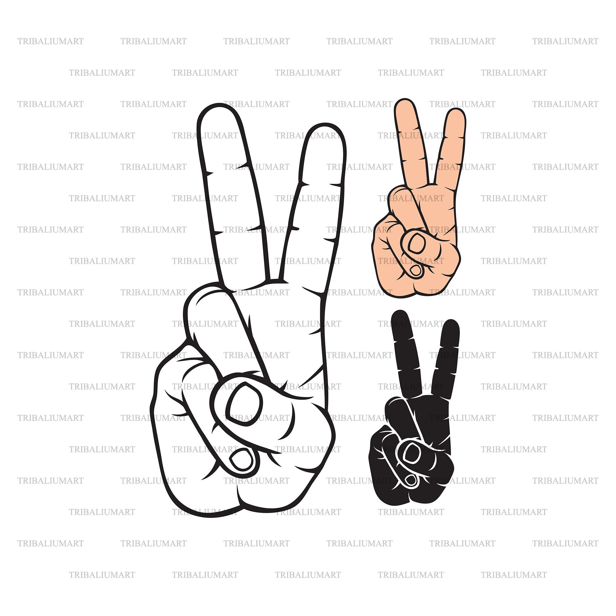 Peace Hand Gestures