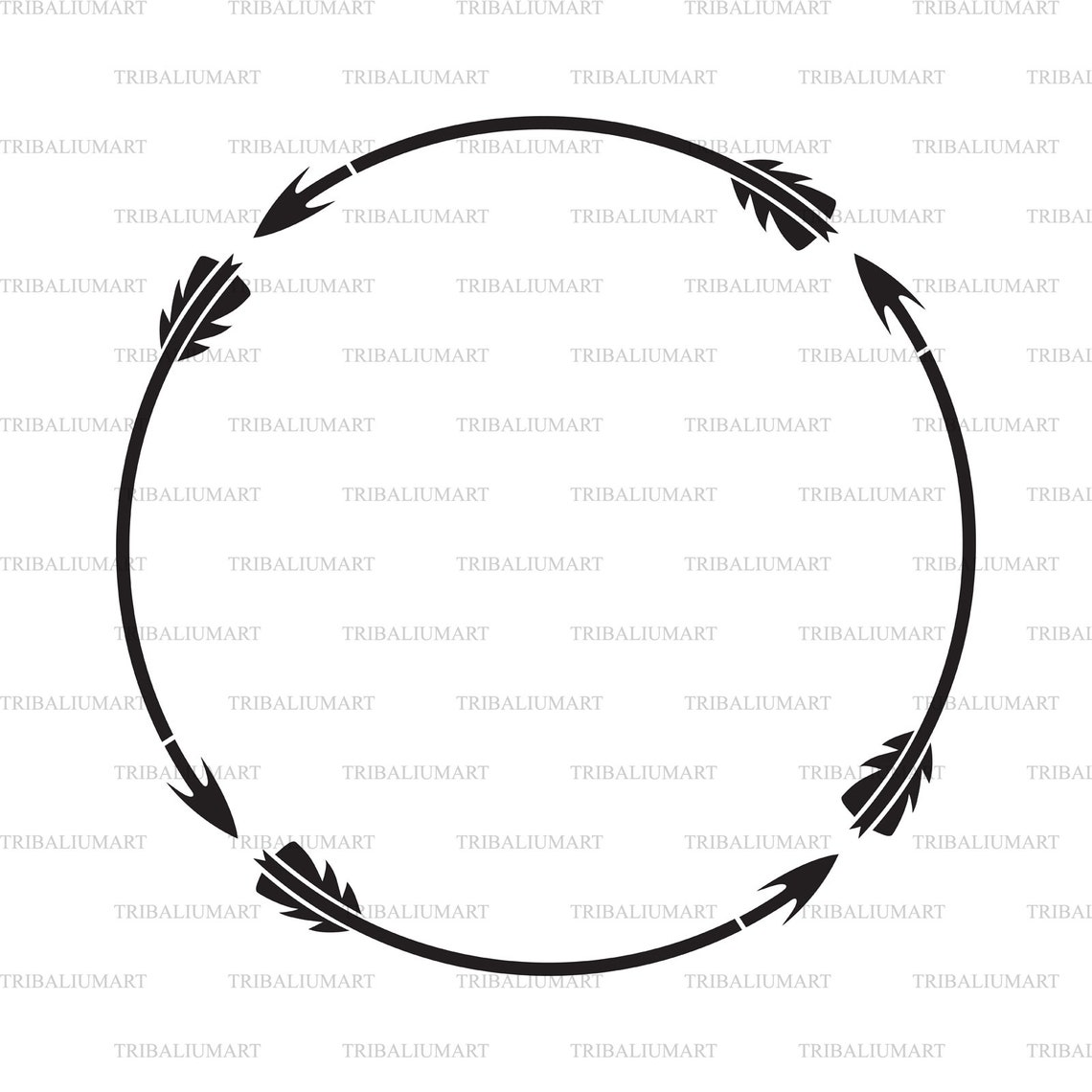 Arrow Round Frame. Cut Files for Cricut. Clip Art Silhouettes - Etsy