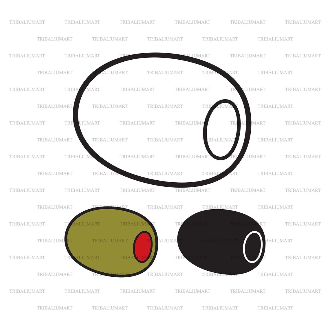 Olive. Cut Files for Cricut. Clip Art Silhouette (eps, Svg, Pdf, Png ...