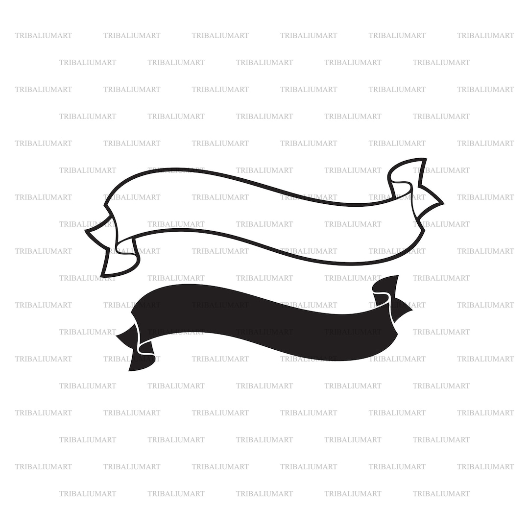 Banner. Cut Files for Cricut. Clip Art Silhouettes (eps, Svg, Pdf, Png ...