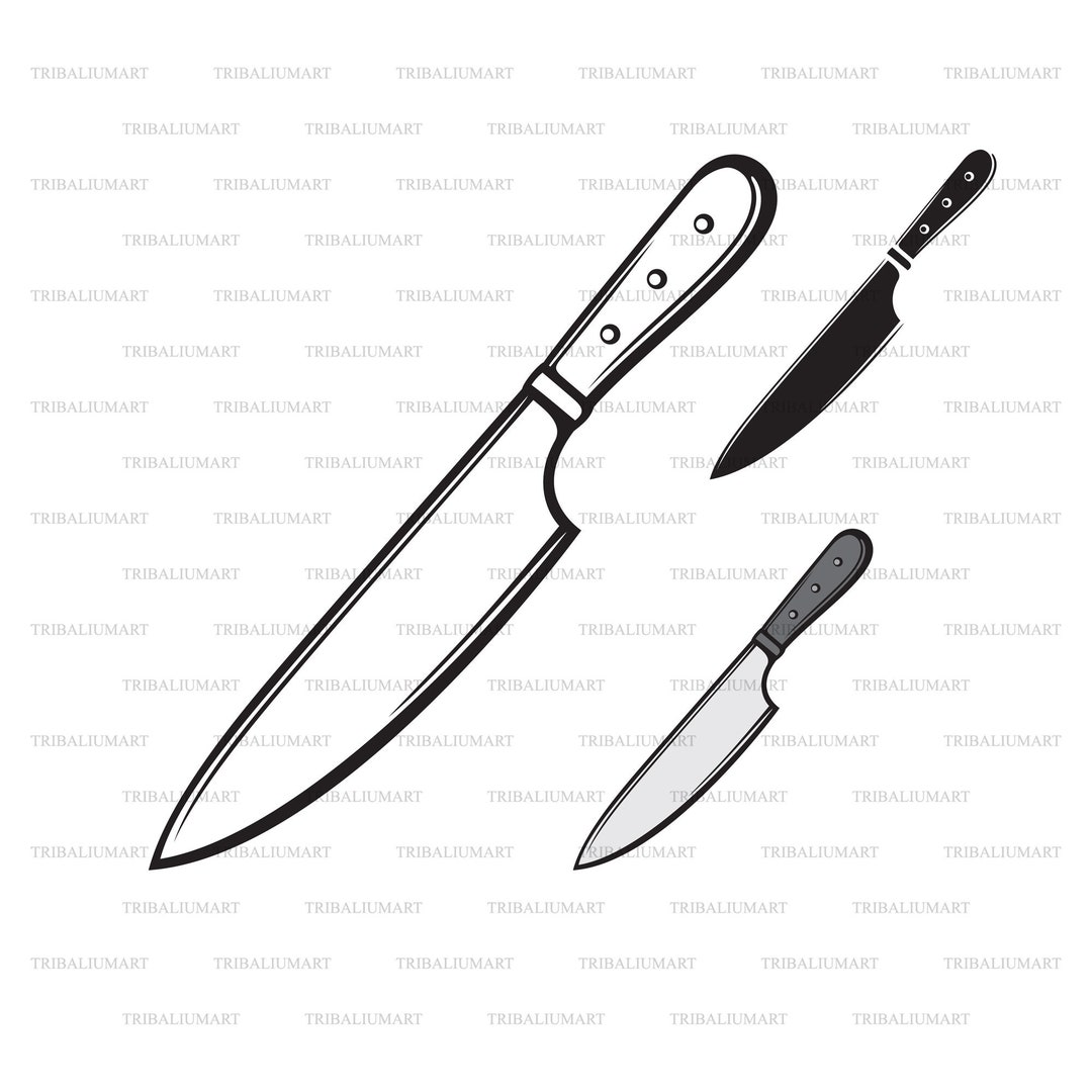 Steel Kitchen Knife. Cut Files for Cricut. Clip Art Silhouettes eps ...