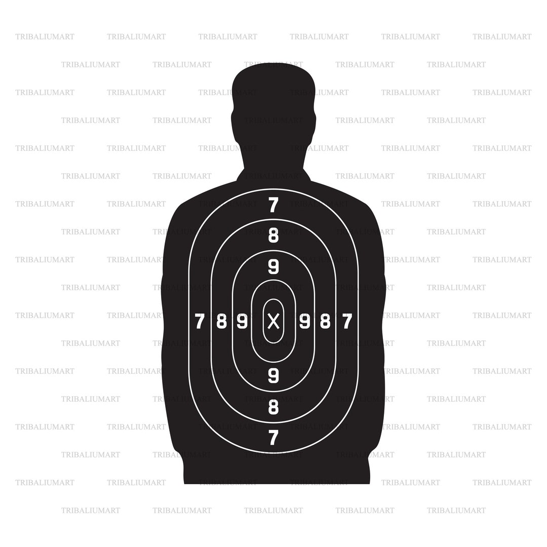 Black Human Target. Cut Files for Cricut. Clip Art (eps, Svg, Pdf, Png ...