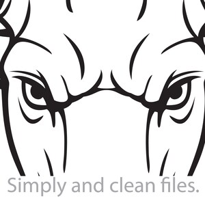 Bull Head. Cut Files for Cricut. Clip Art Silhouettes (eps, Svg, Pdf ...