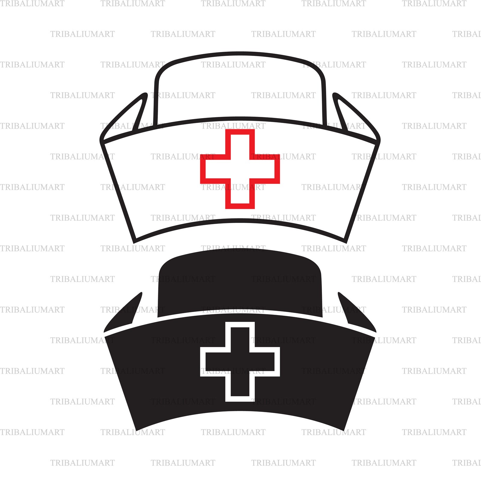 Medical nurse hat. Cut files for Cricut Clip Art silhouettes | Etsy