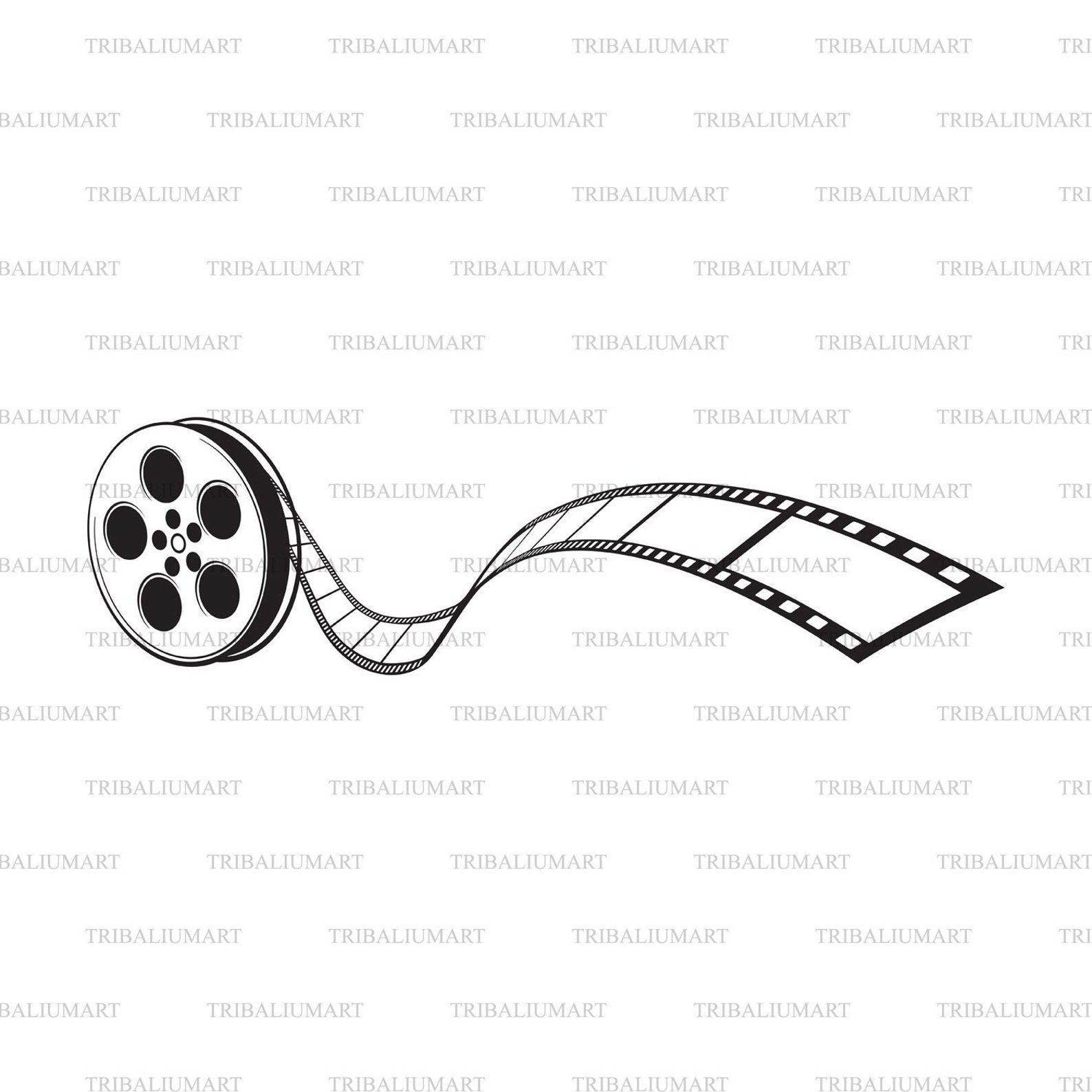 Film Strip. Cut Files for Cricut. Clip Art Silhouette (eps, Svg, Pdf ...