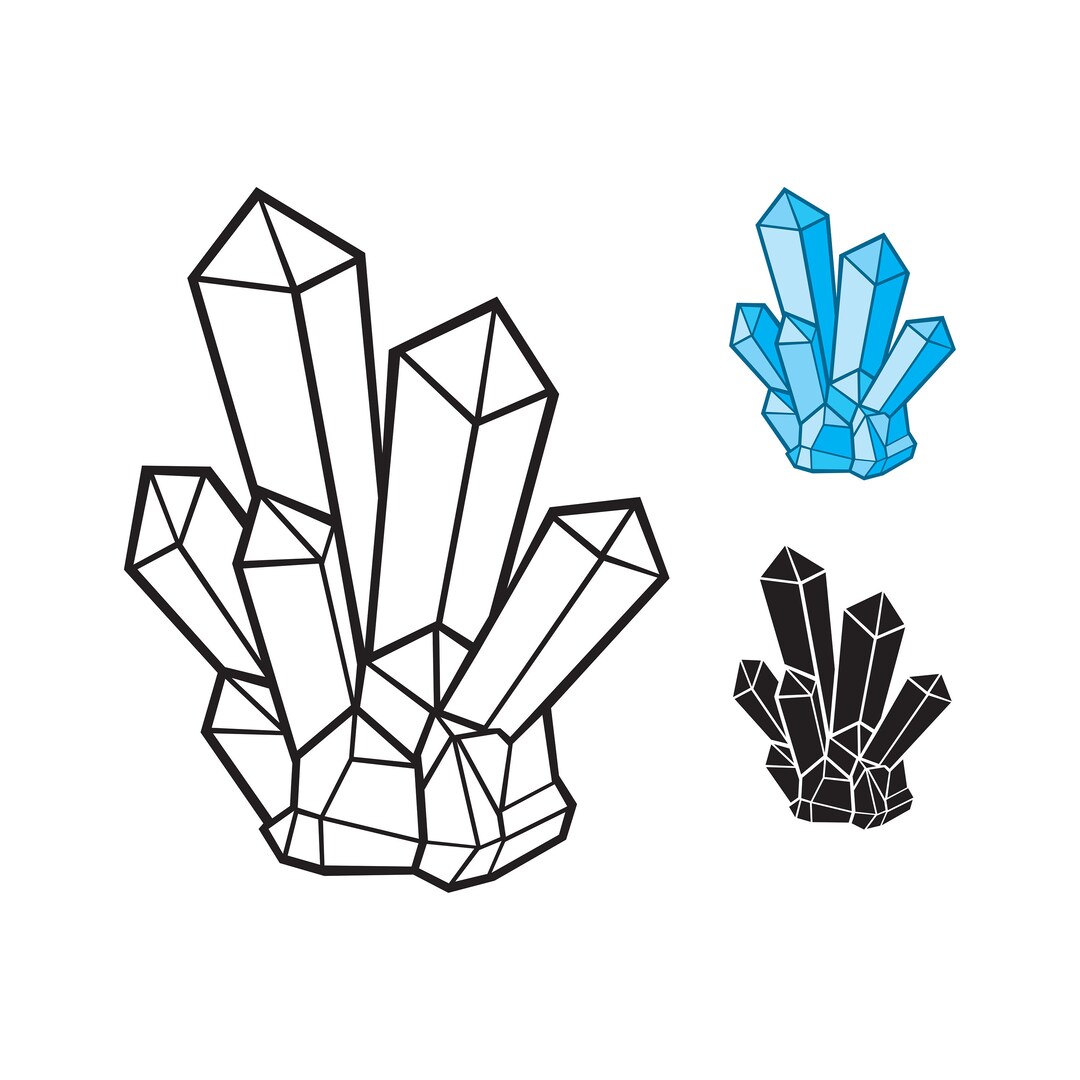 Crystal. Cut Files for Cricut. Clip Art (eps, Svg, Pdf, Png, Dxf, Jpeg ...