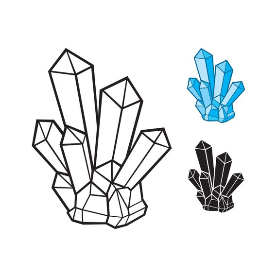 Crystal. Cut files for Cricut. Clip Art eps svg pdf png | Etsy