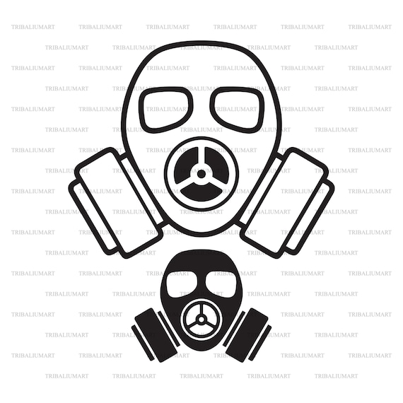 Gas Mask. Cut Files for Cricut. Clip Art Silhouettes eps | Etsy